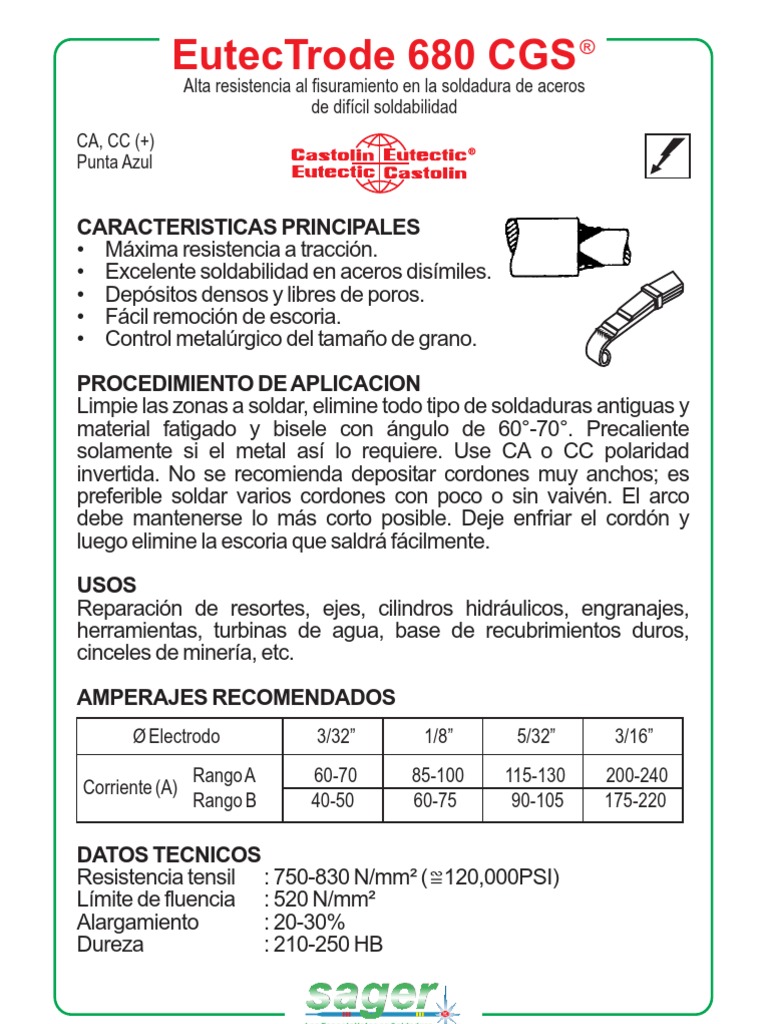 EutecTrode 680 CGS - 0 | PDF