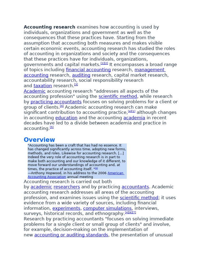 Accounting Research & Methodology | PDF | Postgraduate Education ...