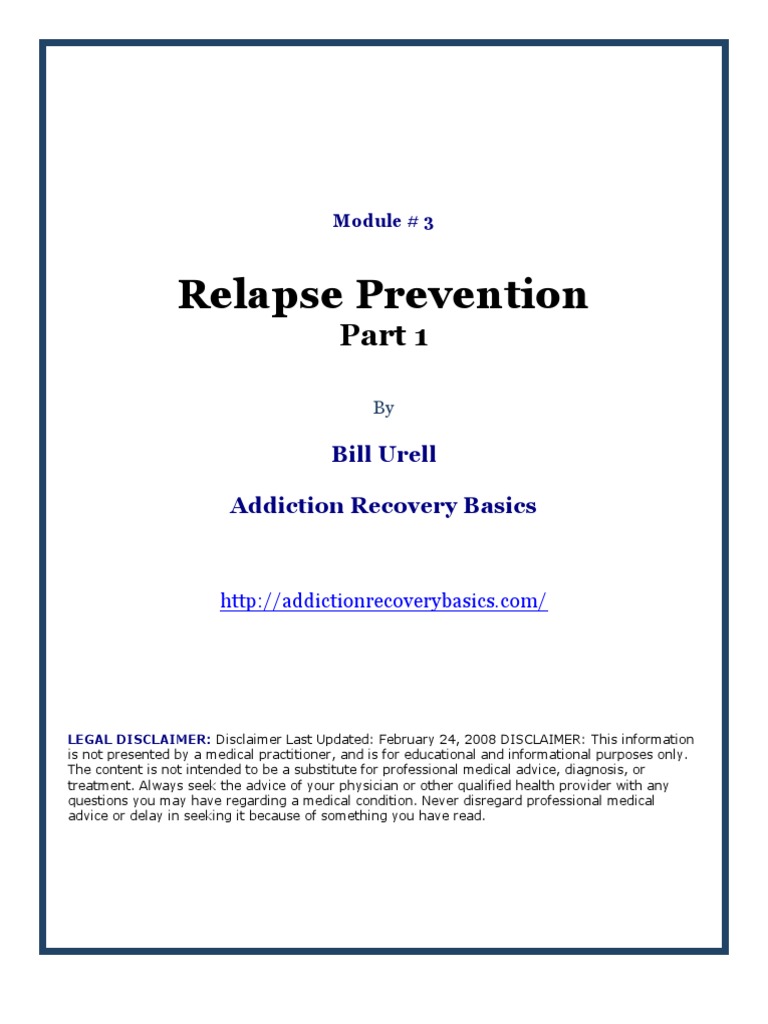 Relapse Prevention Lecture Part 1 | Relapse | Drug Rehabilitation