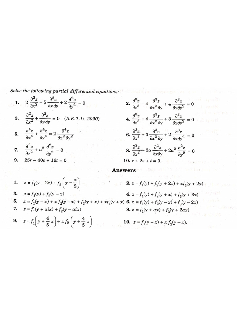 Mathematics Unit-1 (HLPDE) 085404 | PDF