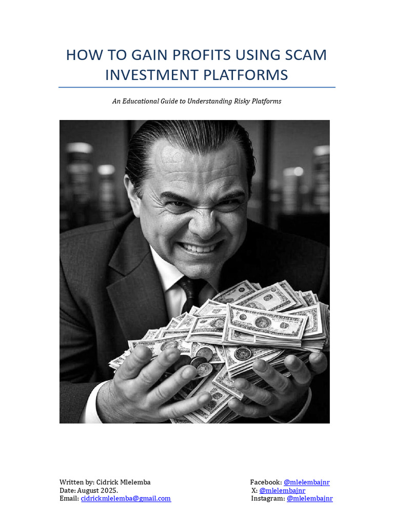 Profiting from Scam Investment Platforms | PDF | Investing | Ponzi Scheme