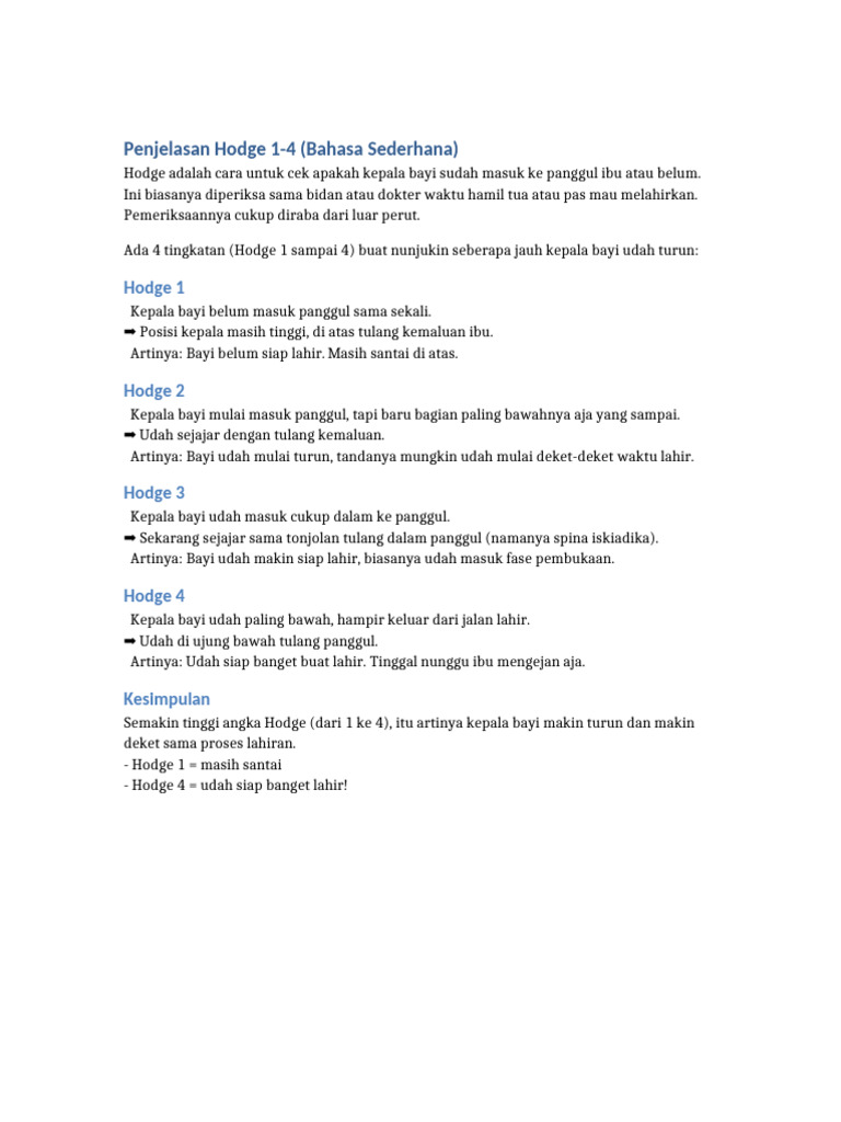 Penjelasan Tingkatan Hodge 1-4 | PDF
