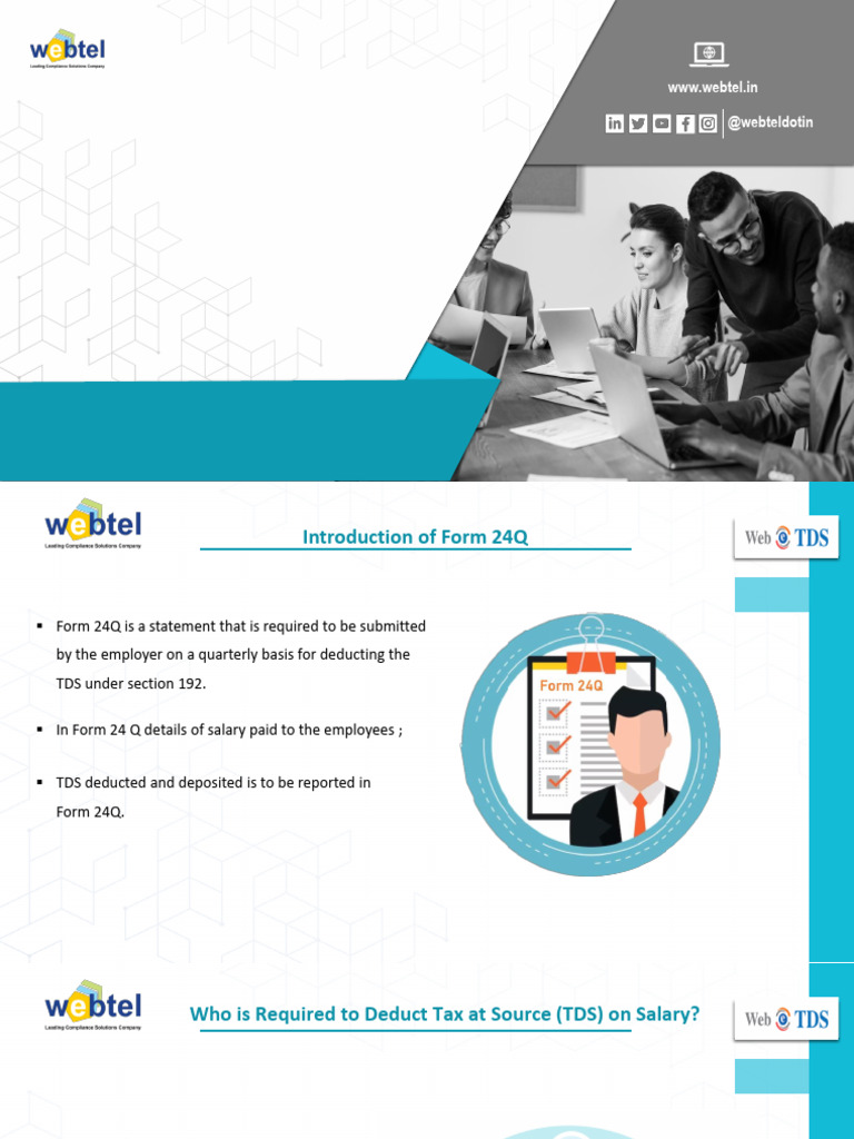 Understanding Form 24Q for TDS on Salary | PDF | Tax Deduction | Tax Refund