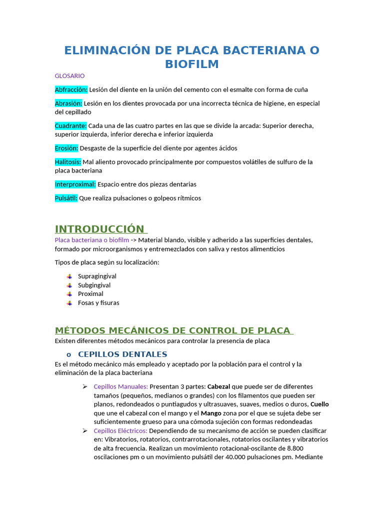 Resumen Ib Tema 6 | PDF | Boca | Ramas de Odontología
