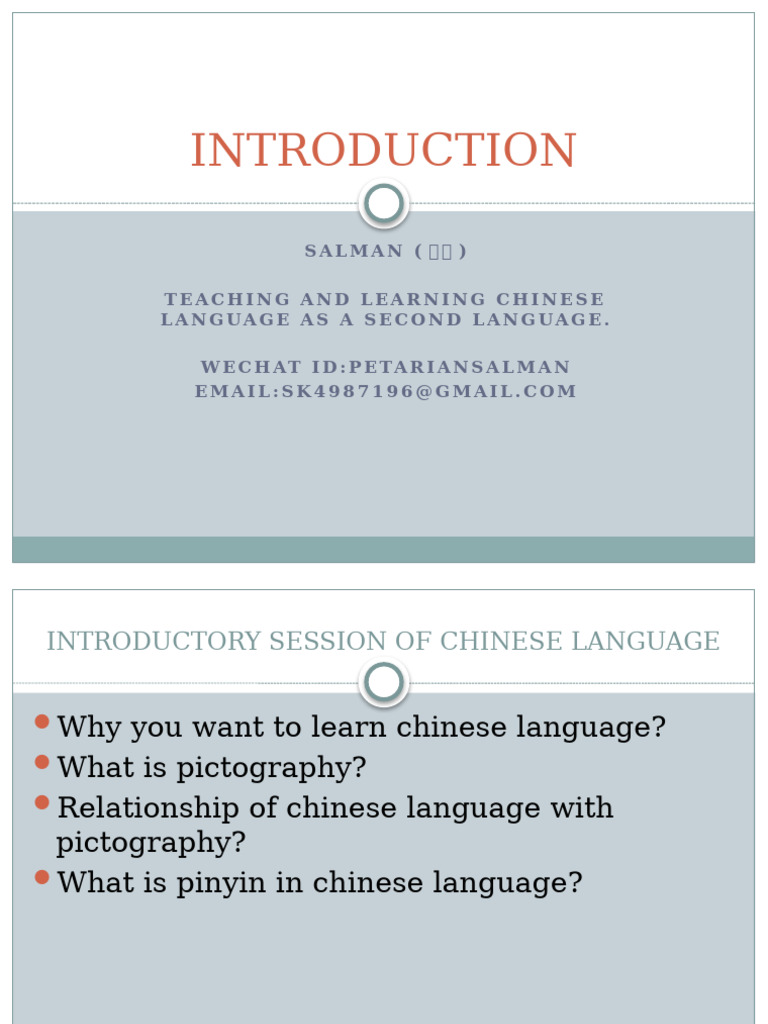 Learn Chinese Language Basics | PDF