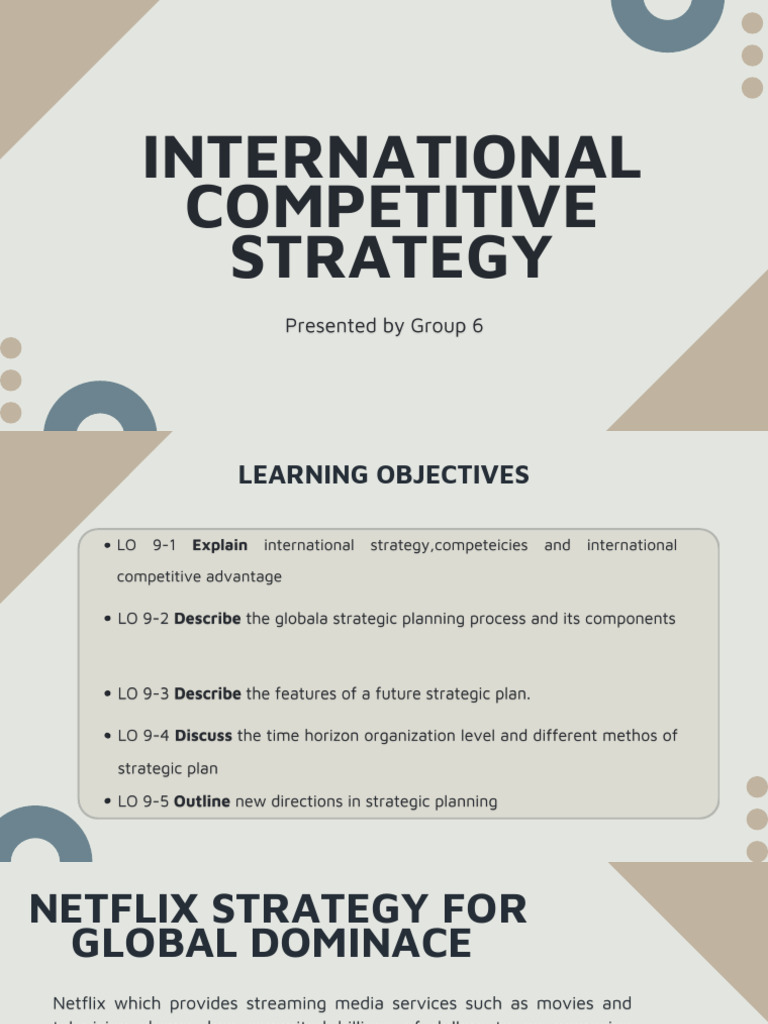 Netflix's Global Competitive Strategy Guide | PDF | Strategic Planning ...