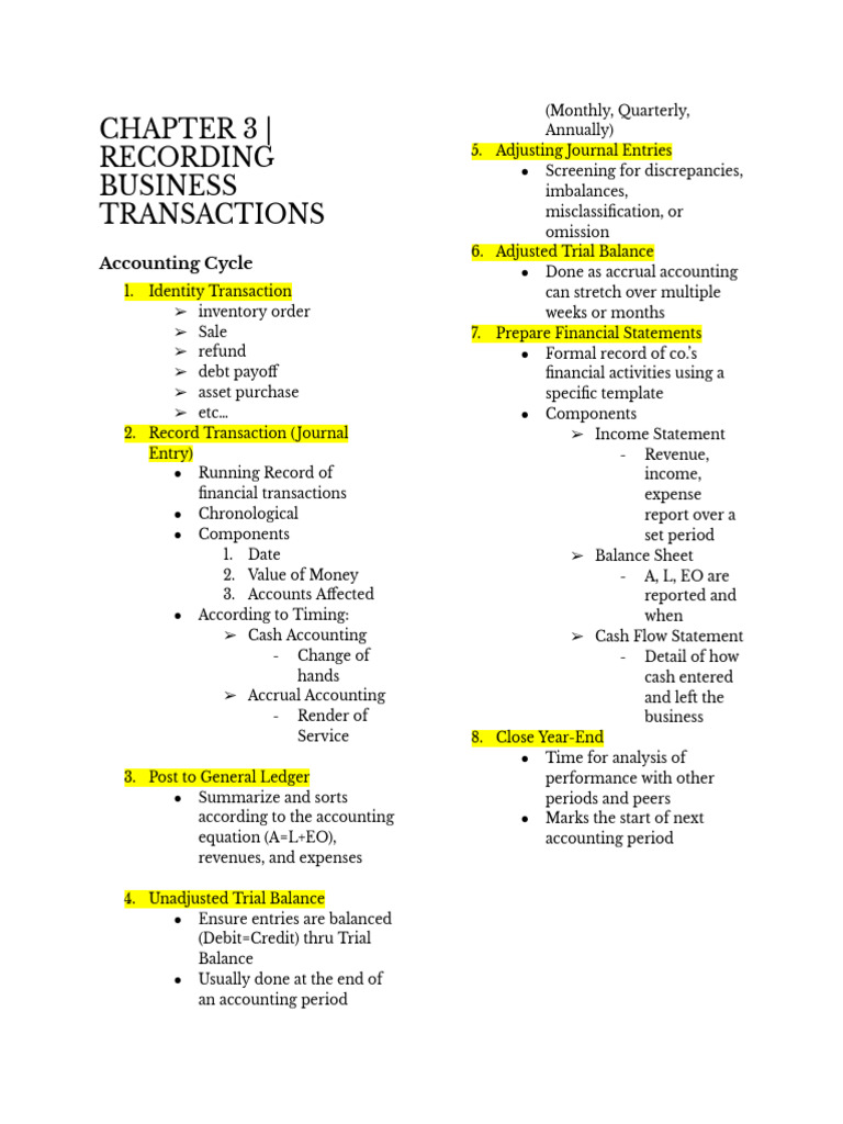 Recording Business Transactions Guide | PDF | Debits And Credits ...