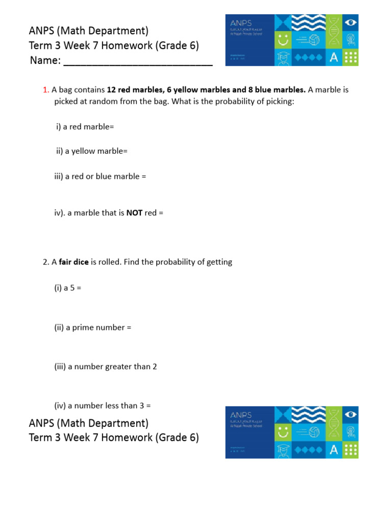 Grade 6 Homework (Week 7) | PDF