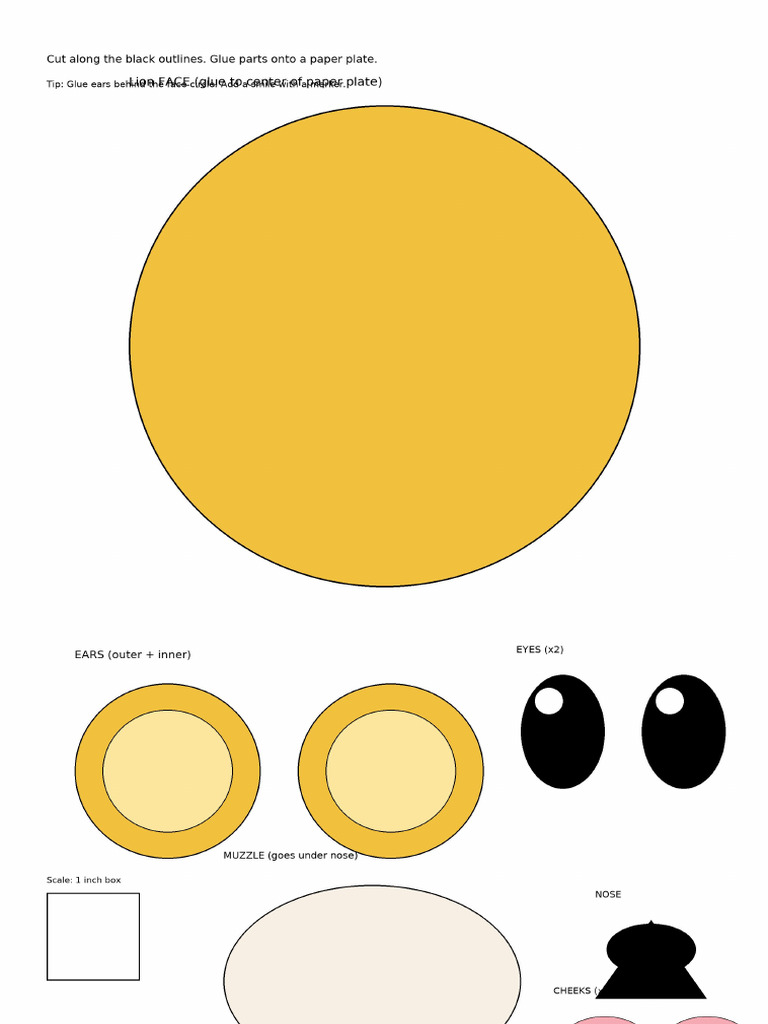 Lion Craft Template Printable | PDF