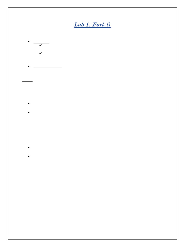 Lab Fork | PDF