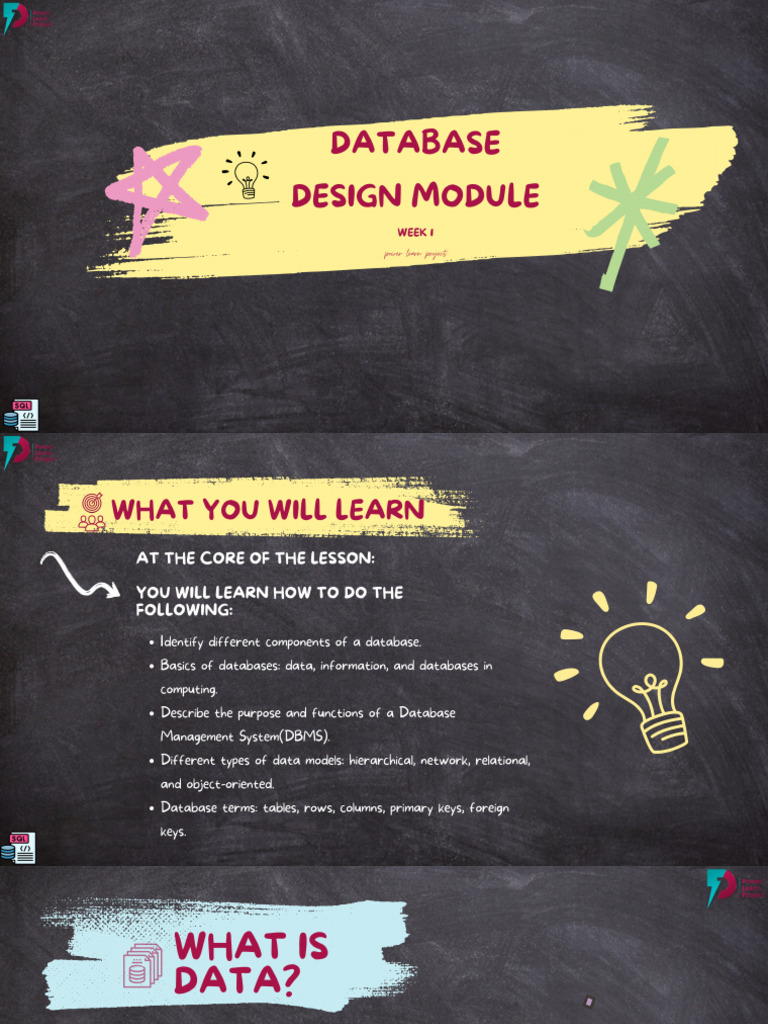 Week 1 Database Presentation | PDF