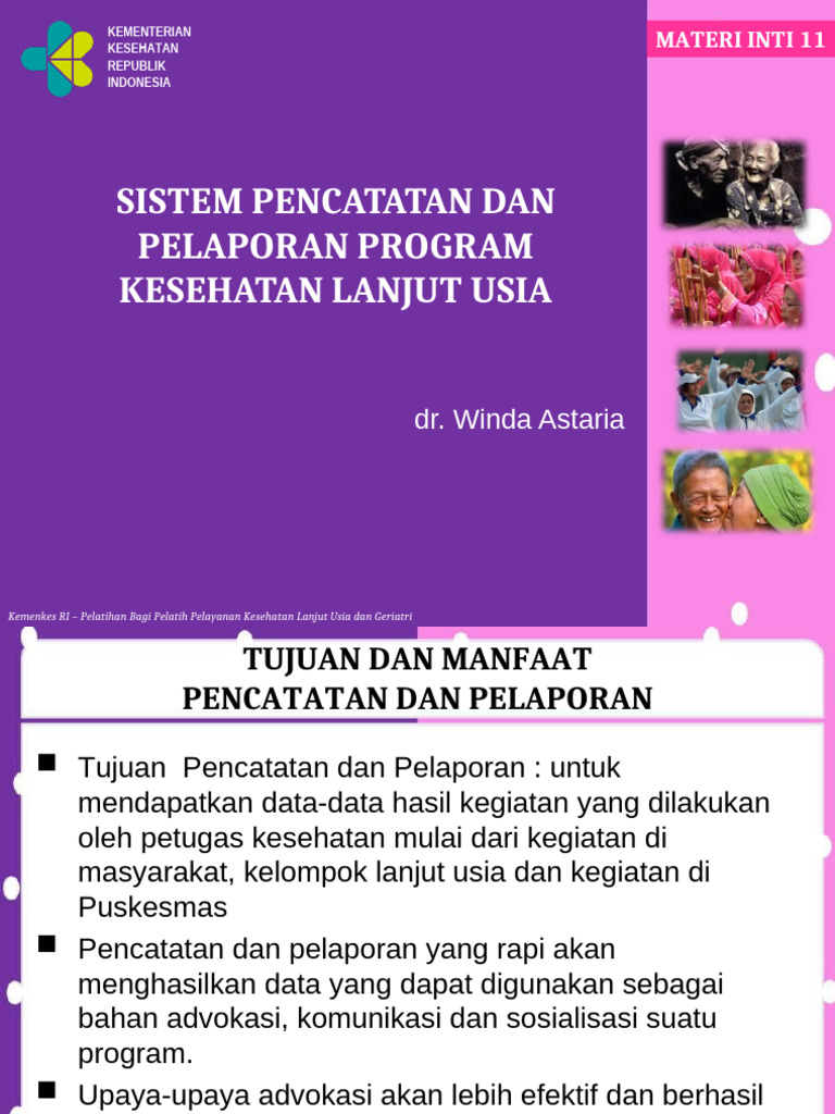 Pelatihan Pencatatan Kesehatan Lansia | PDF