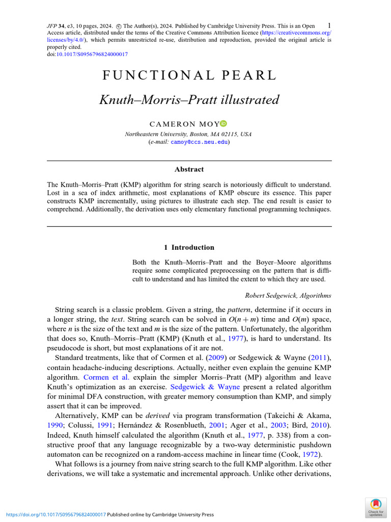 Knuth Morris Pratt Illustrated | PDF | Algorithms And Data Structures ...