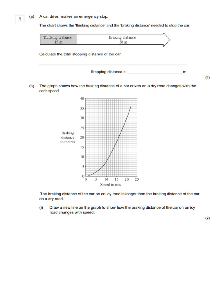 Physics - AQA GCSE Exam Practics - Units 1&2 | PDF