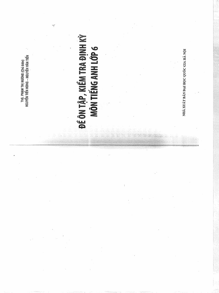 TIENG ANH 6 THCS Content | PDF