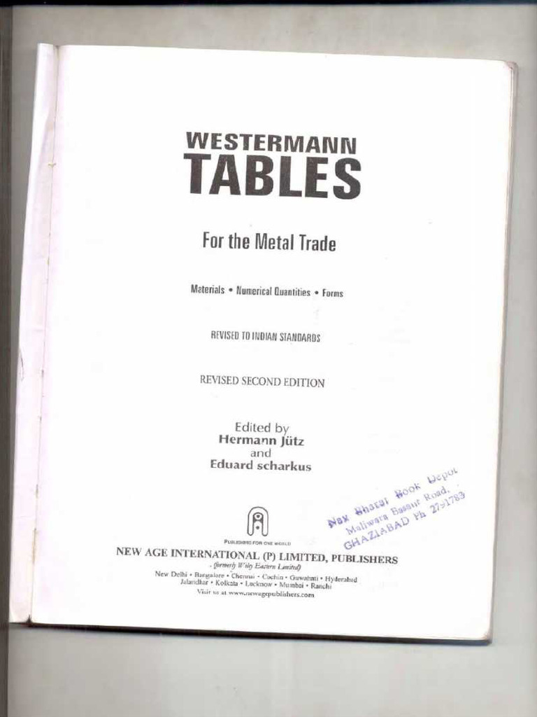 Westermann Table | PDF