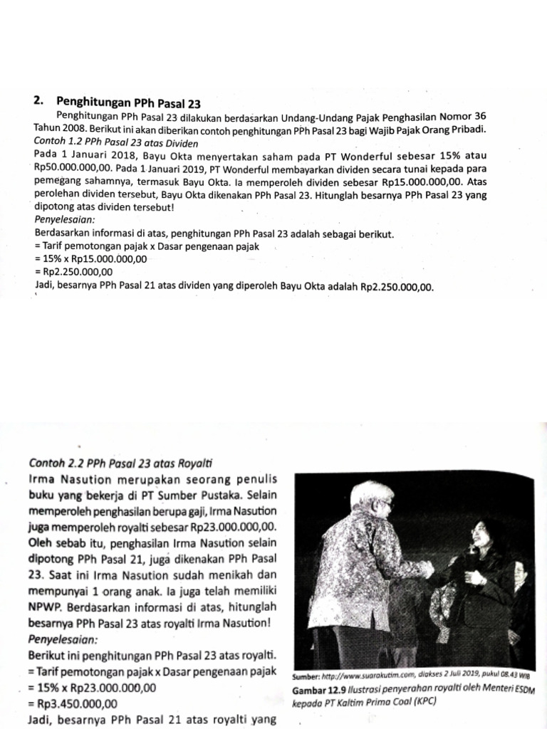 PERHITUNGAN PPH PASAL 23 | PDF