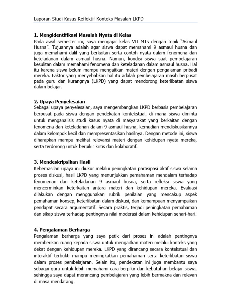 STUDI KASUS - PAK GATOT Yang Dapat Digunakan Untuk PPG | PDF