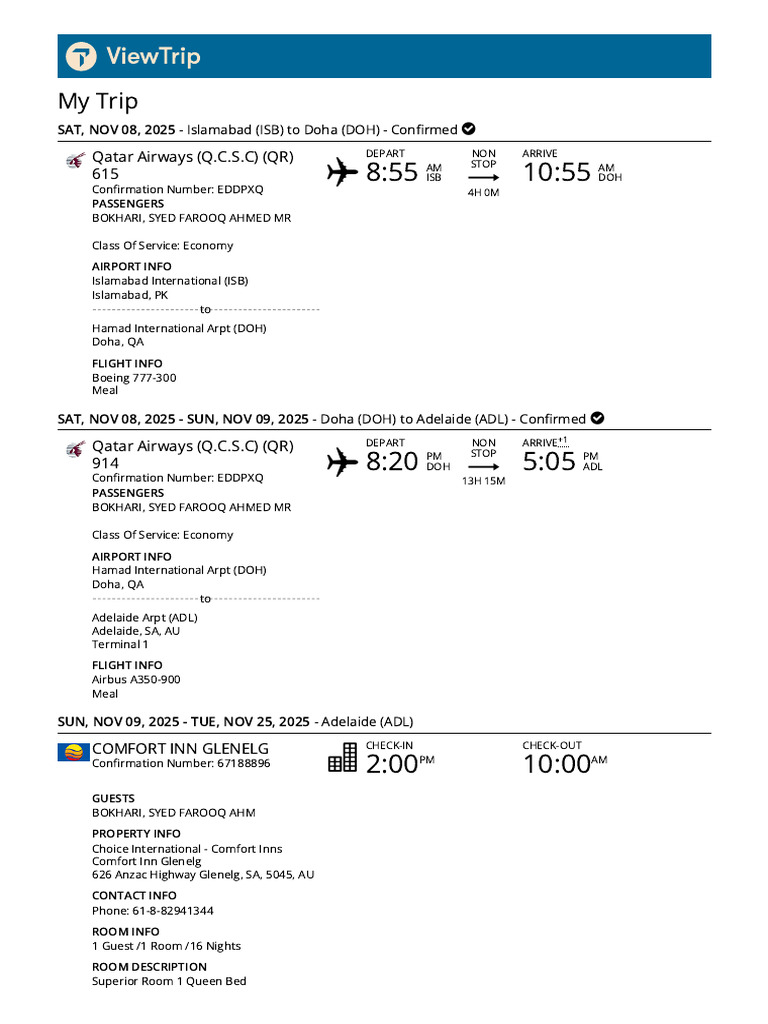 Travelport Viewtrip - My Trip-1 | PDF | Aviation | Airliner