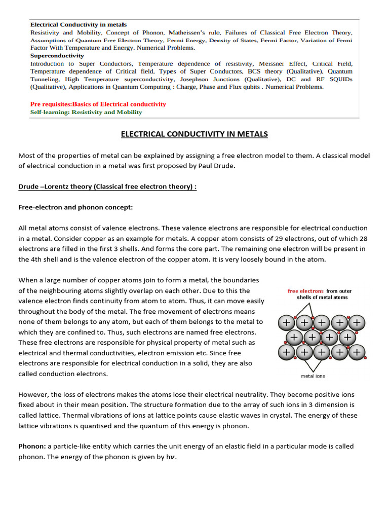 Module 4 Bphys102 Electrical Properties of Materials and Applications. 16952000392873 PDF | PDF ...