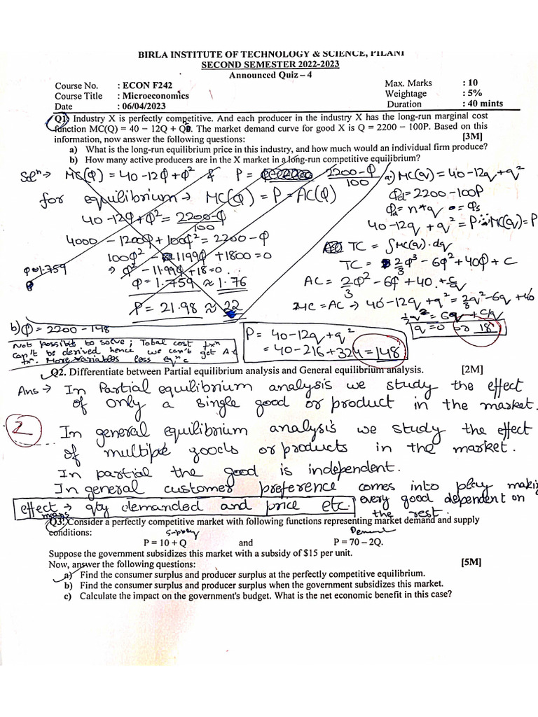Microecon Quiz 34 | PDF