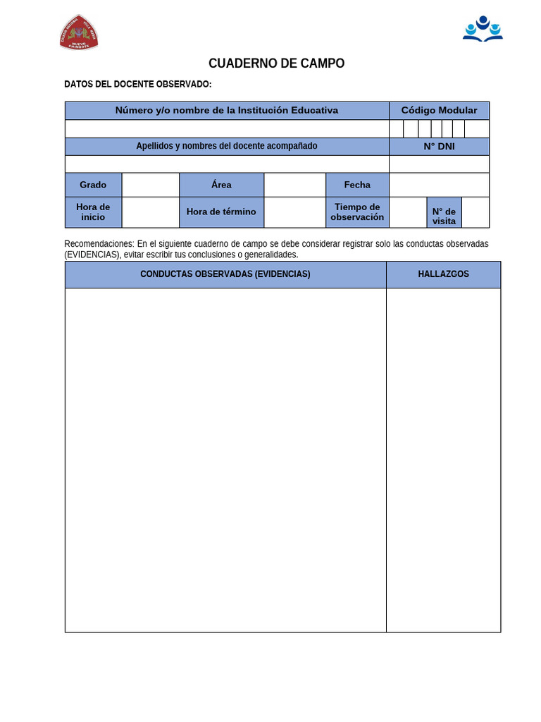 Cuaderno de Campo-Cp 1 | PDF