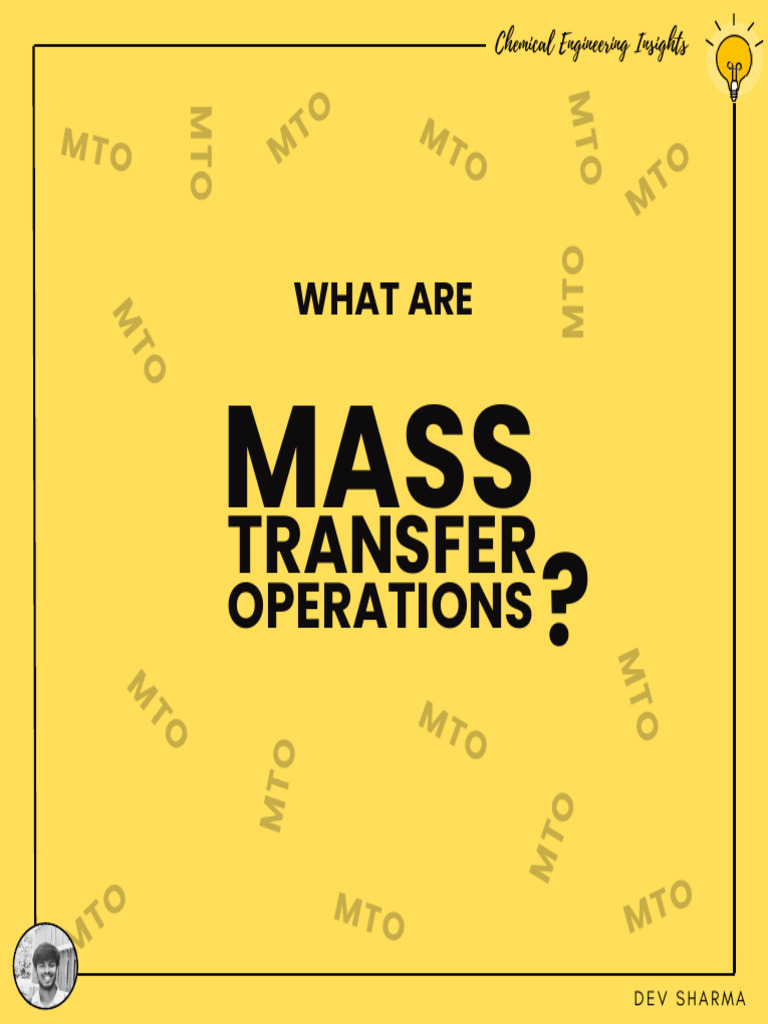 Mass Transfer Operations Overview | PDF | Diffusion | Transport Phenomena
