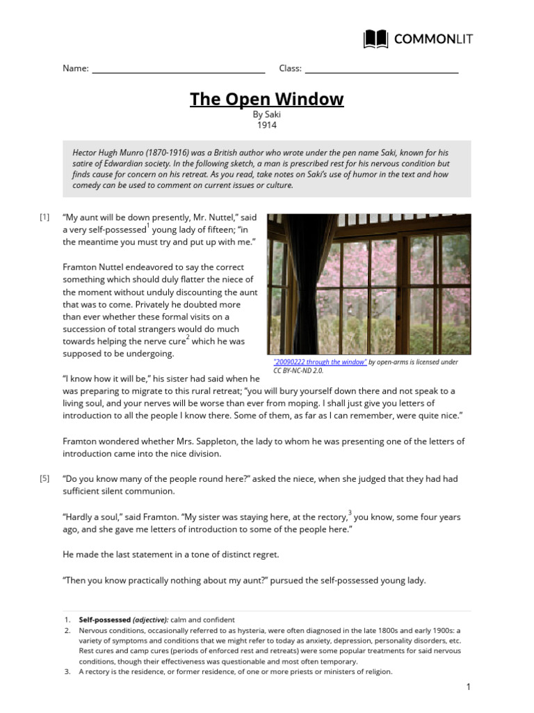 The Open Window | PDF | Saki