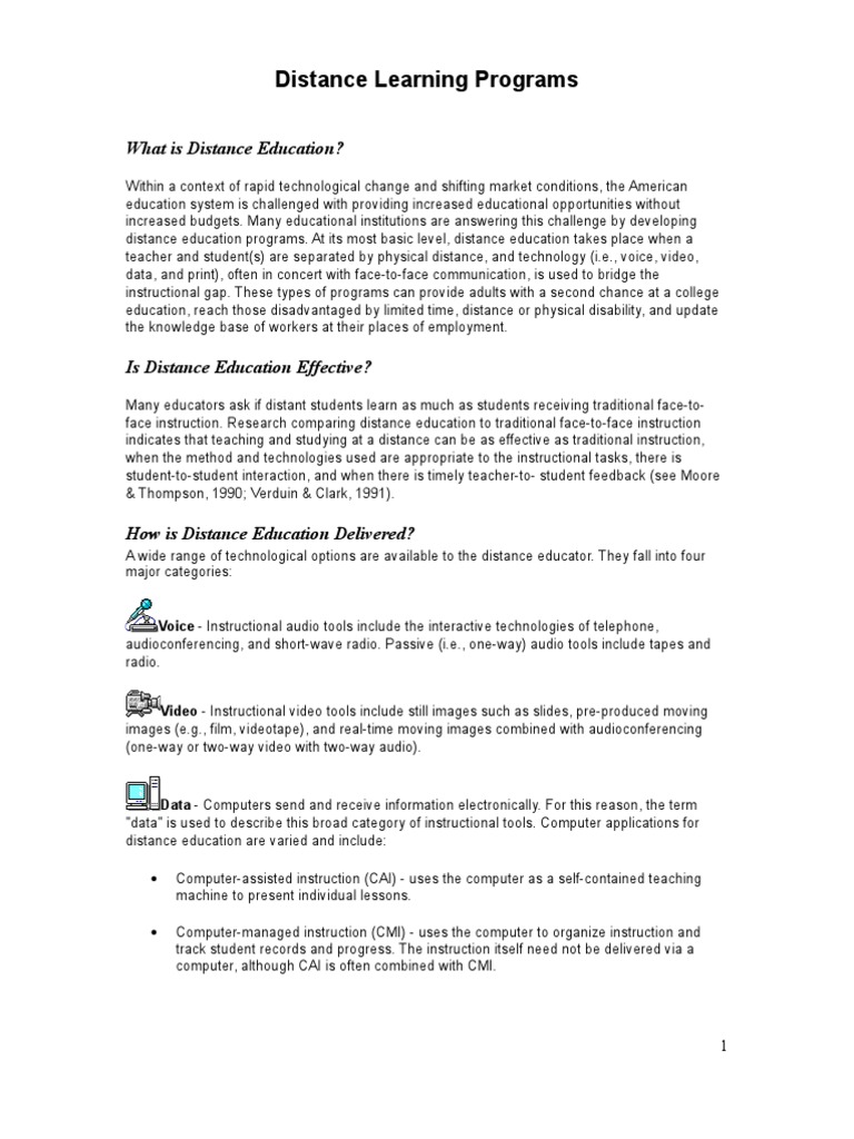 Distance Learning Research | PDF | Distance Education | Educational ...