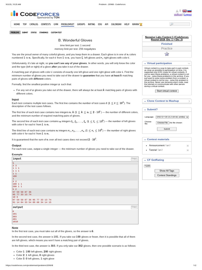 Problem - 2096B - Codeforces | PDF | Software | Software Engineering