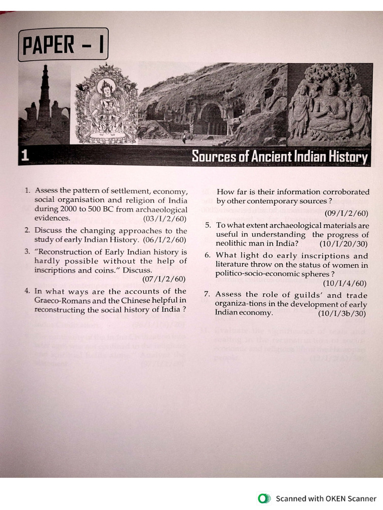 UPSC History Optional PYQ - 1 | PDF