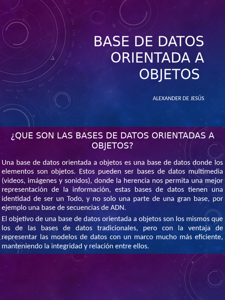 Introducción a Bases de Datos Orientadas a Objetos | PDF | Objeto ...
