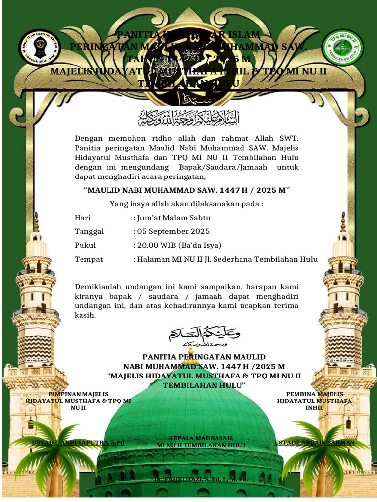 Undangan Maulid Hm | PDF