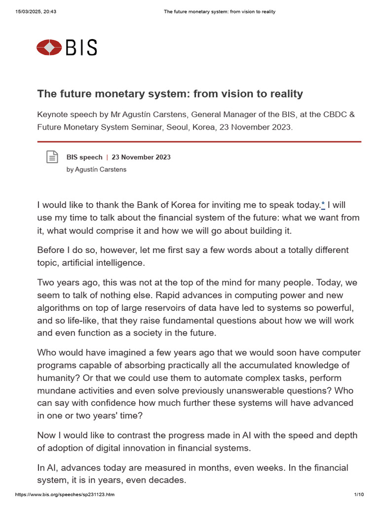 Future Monetary System: Unified Ledger Insights | PDF | Money | Banks