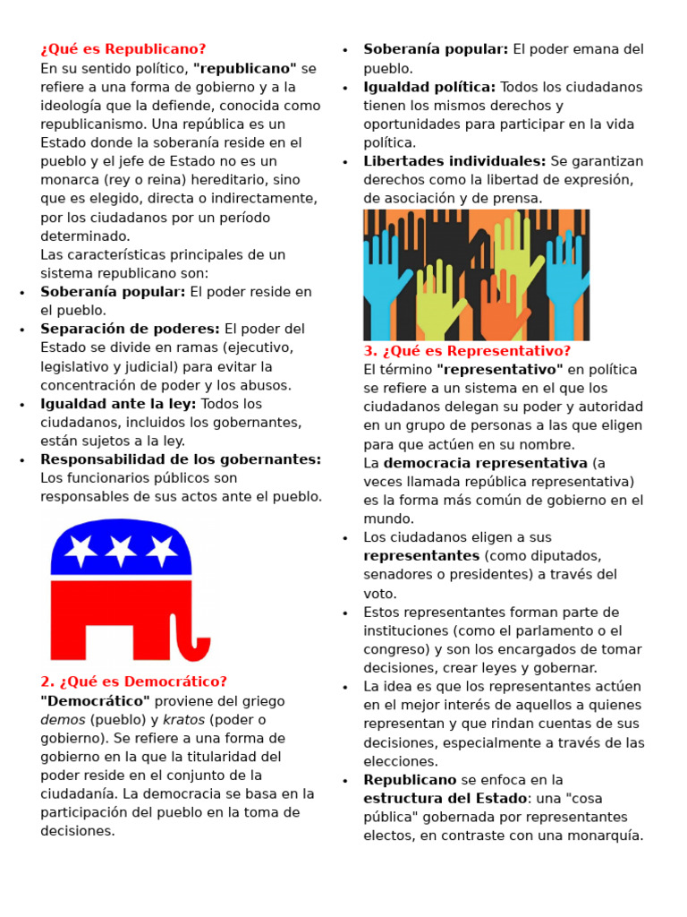 Definición de República Democrática | PDF | República | Democracia
