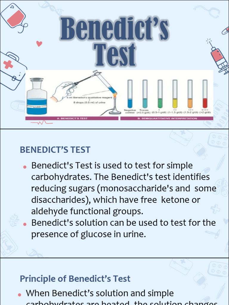 Benedict's and Acetic Acid Tests Overview | PDF | Chemistry | Chemical ...