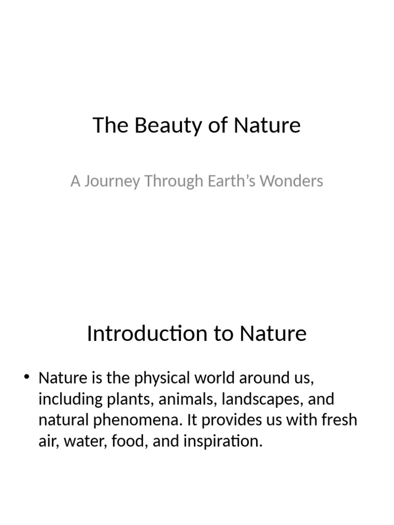 Nature Presentation | PDF