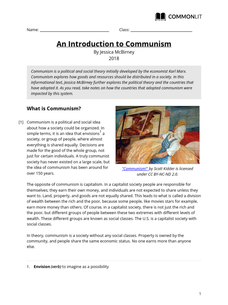 An Introduction to Communism | PDF | Communism | The Communist Manifesto