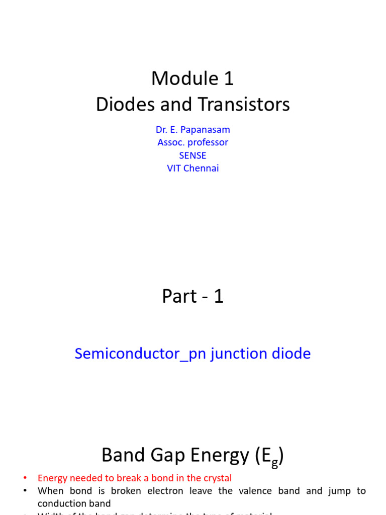 1 Semiconductor Pn Junction Diode | PDF | Semiconductors | P–N Junction