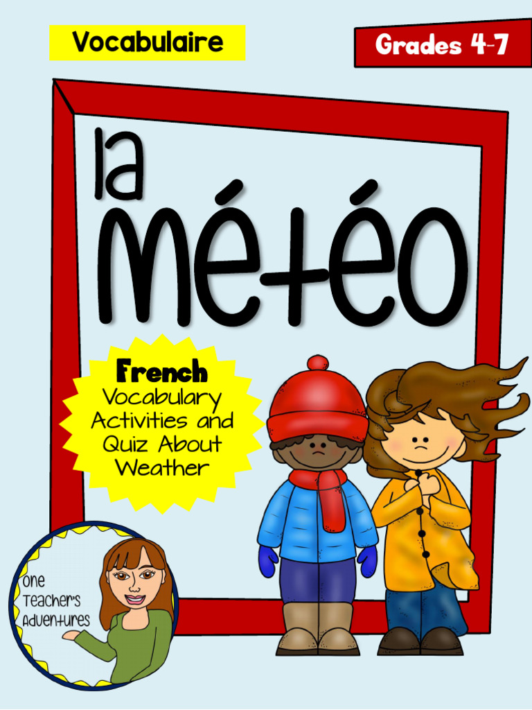 French Weather Vocabulary Activities | PDF | Storms | Atmospheric Sciences