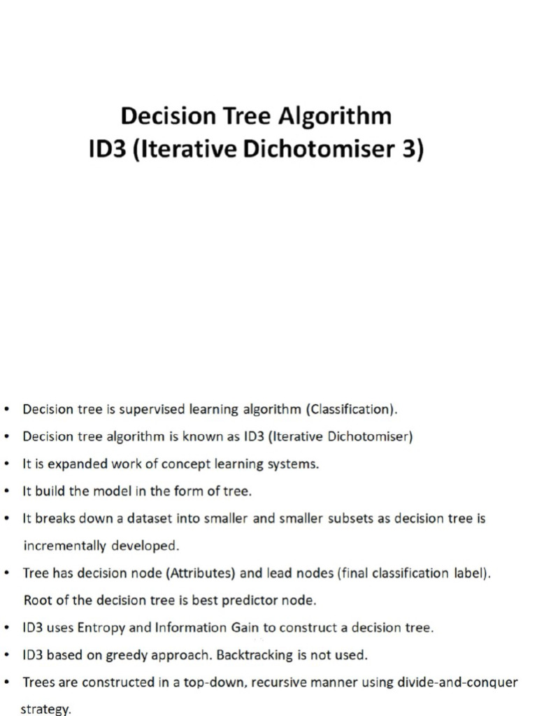 Decision Tree Theory | PDF
