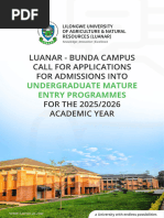 LUANAR Postgraduate Admissions 2025/2026 | PDF | Dietitian | Academic ...