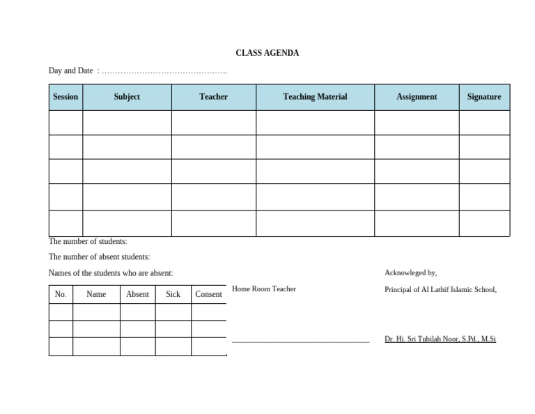 Class Agenda | PDF