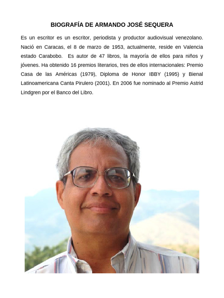 Biografía de Armando José Sequera | PDF