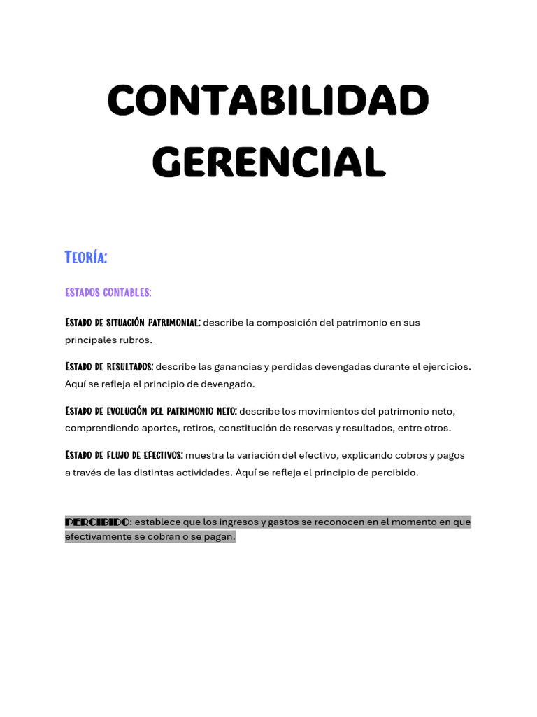 CONTABILIDAD GERENCIAL | PDF | Presupuesto | Contabilidad