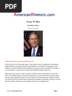 George W. Bush - 911 Address To The Nation | PDF | September 11 Attacks