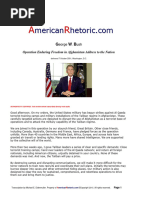 George W. Bush - 911 Address To The Nation | PDF | September 11 Attacks