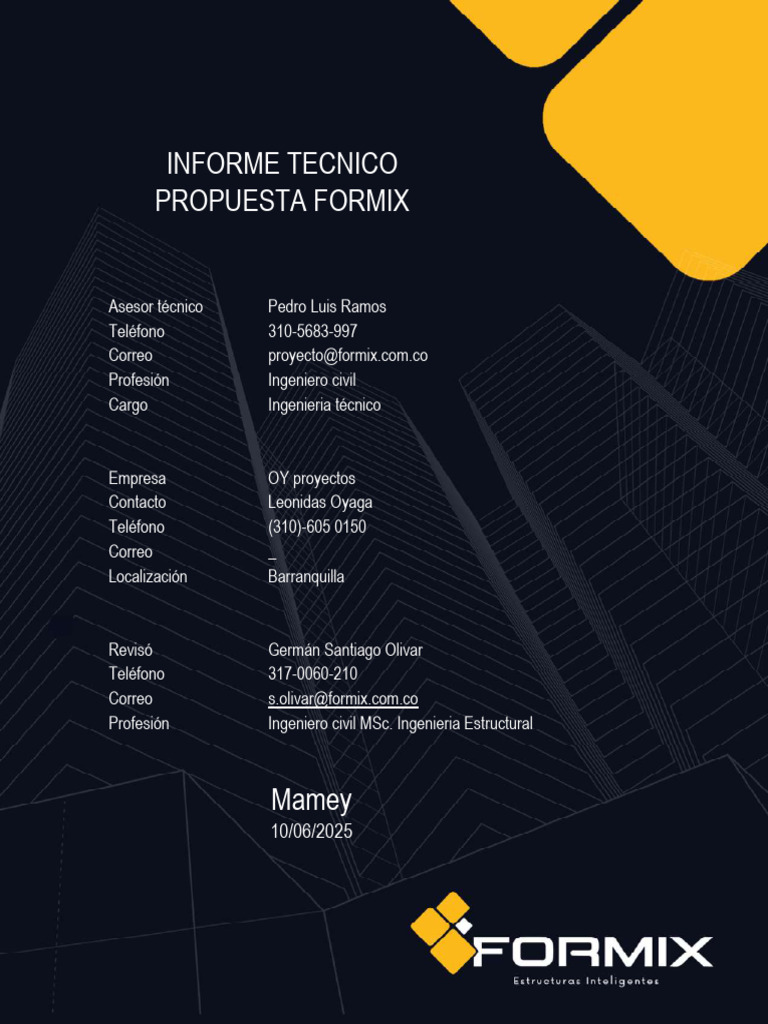 Me 20250422 99 Mamey Consumos Formix Plataforma | PDF | Ingeniería | Ingeniero civil