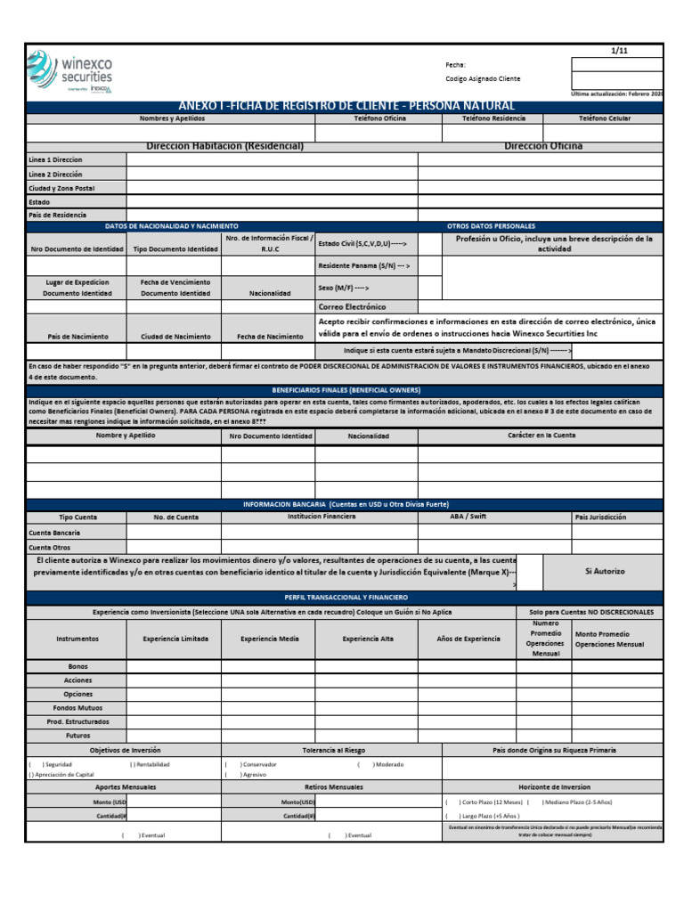 Ficha Persona Natural | PDF | Economias | Business
