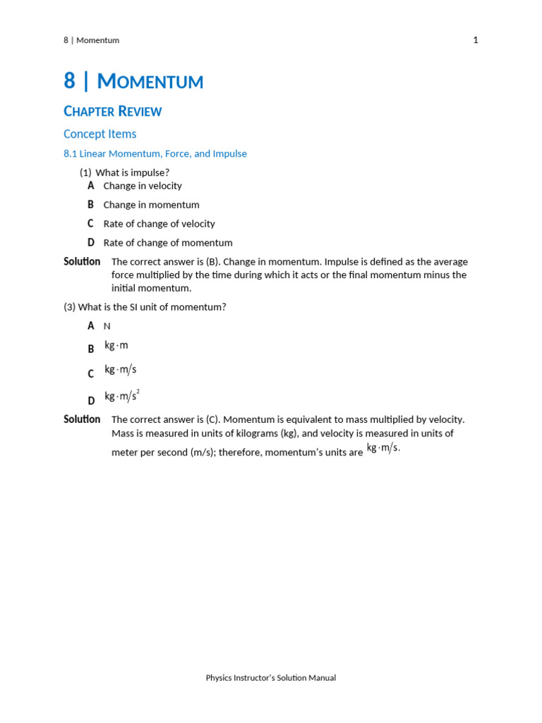 Understanding Momentum in Physics | PDF | Momentum | Force